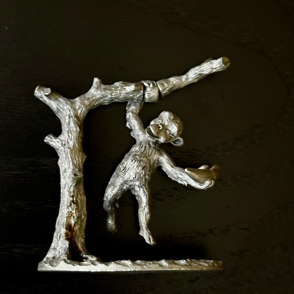 Spoontiques | Art | Spoontiques Pewter Silver Monkey Tree Figurine ...
